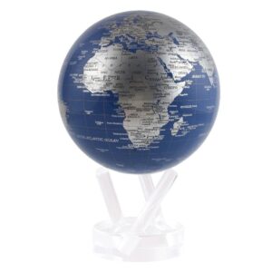 mova globe metallic blue and silver 4.5"