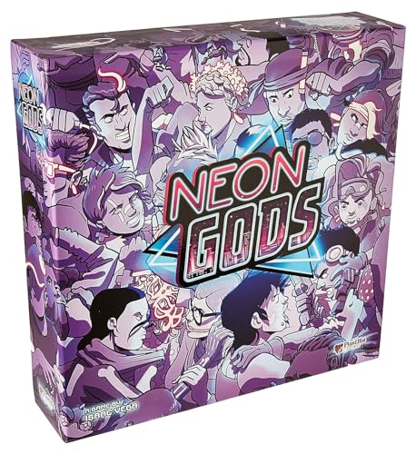 Neon Gods Board Game - Join a Dystopian Street Gang! Cyberpunk Sci-Fi Adventure Game, Strategy Game for Kids & Adults, Ages 14+, 2-4 Players, 30-120 Min Playtime, Made by Plaid Hat Games