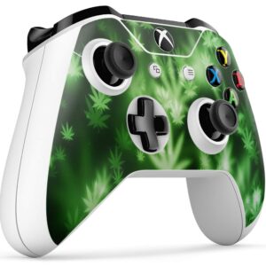 GNG 2 x Weed Compatible with Xbox One S Controller Skins Full Wrap Vinyl Sticker