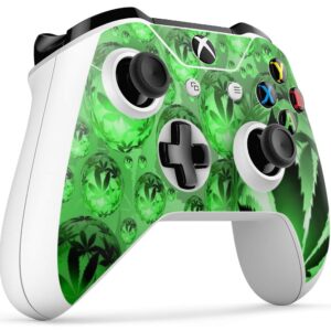 GNG 2 x Weed Compatible with Xbox One S Controller Skins Full Wrap Vinyl Sticker