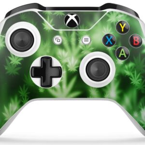 GNG 2 x Weed Compatible with Xbox One S Controller Skins Full Wrap Vinyl Sticker