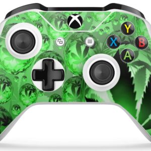 GNG 2 x Weed Compatible with Xbox One S Controller Skins Full Wrap Vinyl Sticker