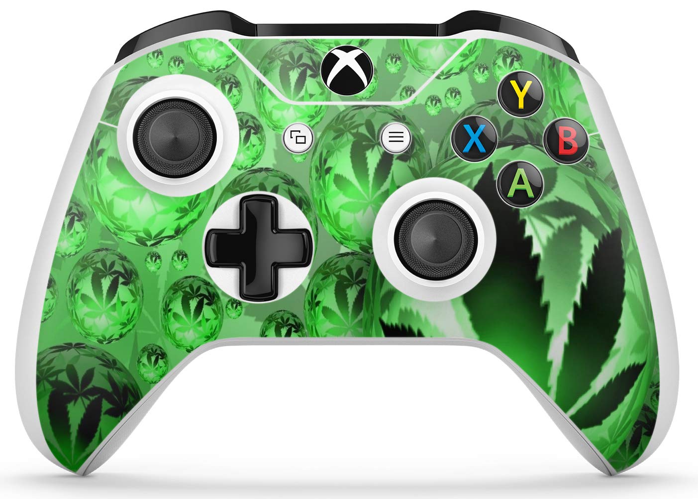 GNG 2 x Weed Compatible with Xbox One S Controller Skins Full Wrap Vinyl Sticker