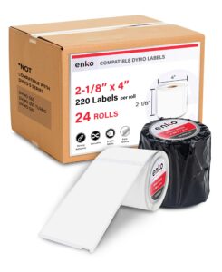 enko (24 rolls, 5280 labels) address & shipping labels 30323 (2-1/8 x 4") compatible for dymo labelwriter