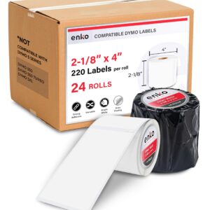 enKo (24 Rolls, 5280 Labels) Address & Shipping Labels 30323 (2-1/8 x 4") Compatible for Dymo LabelWriter