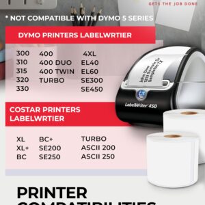 enKo (24 Rolls, 5280 Labels) Address & Shipping Labels 30323 (2-1/8 x 4") Compatible for Dymo LabelWriter