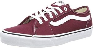 vans men's filmore decon platform shoes, red canvas port royale white 8j7, 43