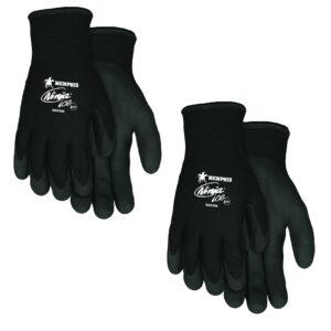 mcr safety memphis n9690s black unisex protective gloves, size small (pack of 2)