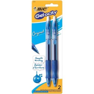 bic rlcp21-blu blue bic® gelocity pen 2 pack