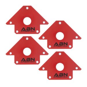 abn arrow welding magnet fabrication holder set - 4pk 50lb positioning square welding table magnet clamps for 45, 90, 135 degree angles