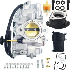 new yfm350 carburetor+intake manifold for yamaha warrior 350 yfm350 x 1987-2004 atv quad carb hand choke