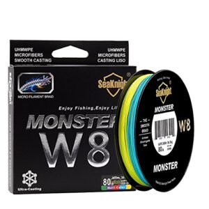 ochoos w8 300m 8 strands fishing line braided wire multi-colors 20-100lb line salt water - (size: 2.0) - fishing line