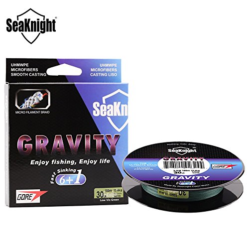 Ochoos Gravity 150M 20-40LB Braided Wire Fishing Line 6+1 Strands Green Fast Sinking Line - (Size: 1.0) - Fishing Line