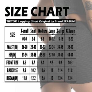 SEASUM Women Workout Shorts Brazilian Textured Booty Leggings Shorts Anti-Cellulite Scrunch Butt Lift M