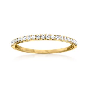 ross-simons rs pure 0.25 ct. t.w. diamond stackable ring in 14kt yellow gold. size 9