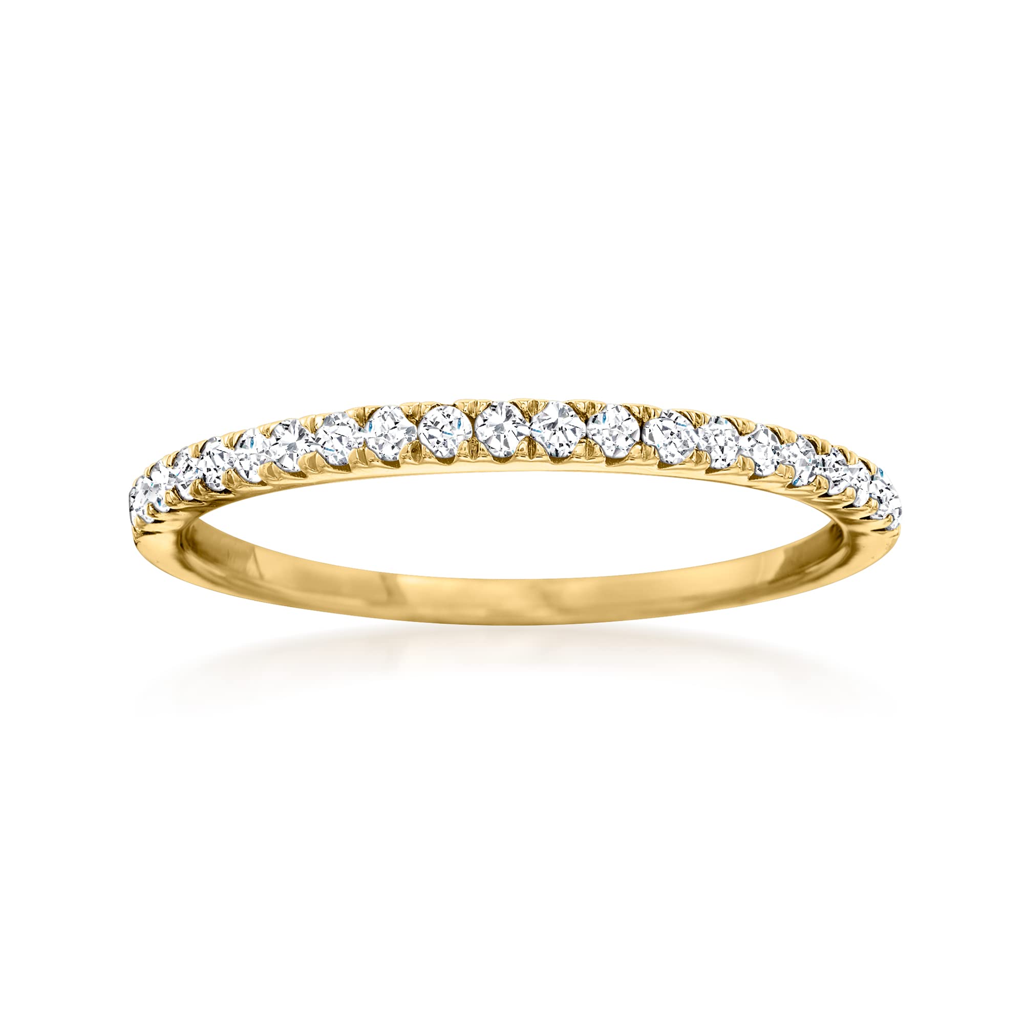 Ross-Simons RS Pure 0.25 ct. t.w. Diamond Stackable Ring in 14kt Yellow Gold. Size 9