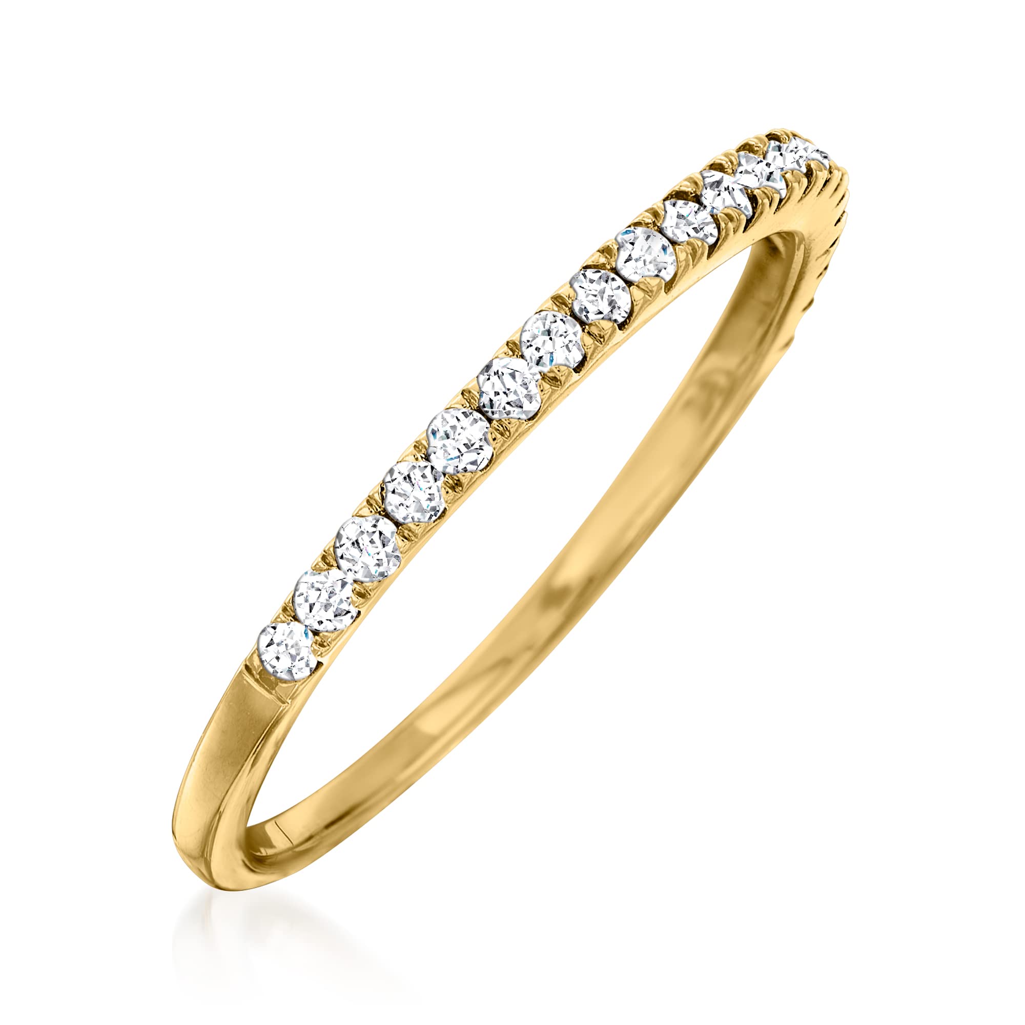 Ross-Simons RS Pure 0.25 ct. t.w. Diamond Stackable Ring in 14kt Yellow Gold. Size 9