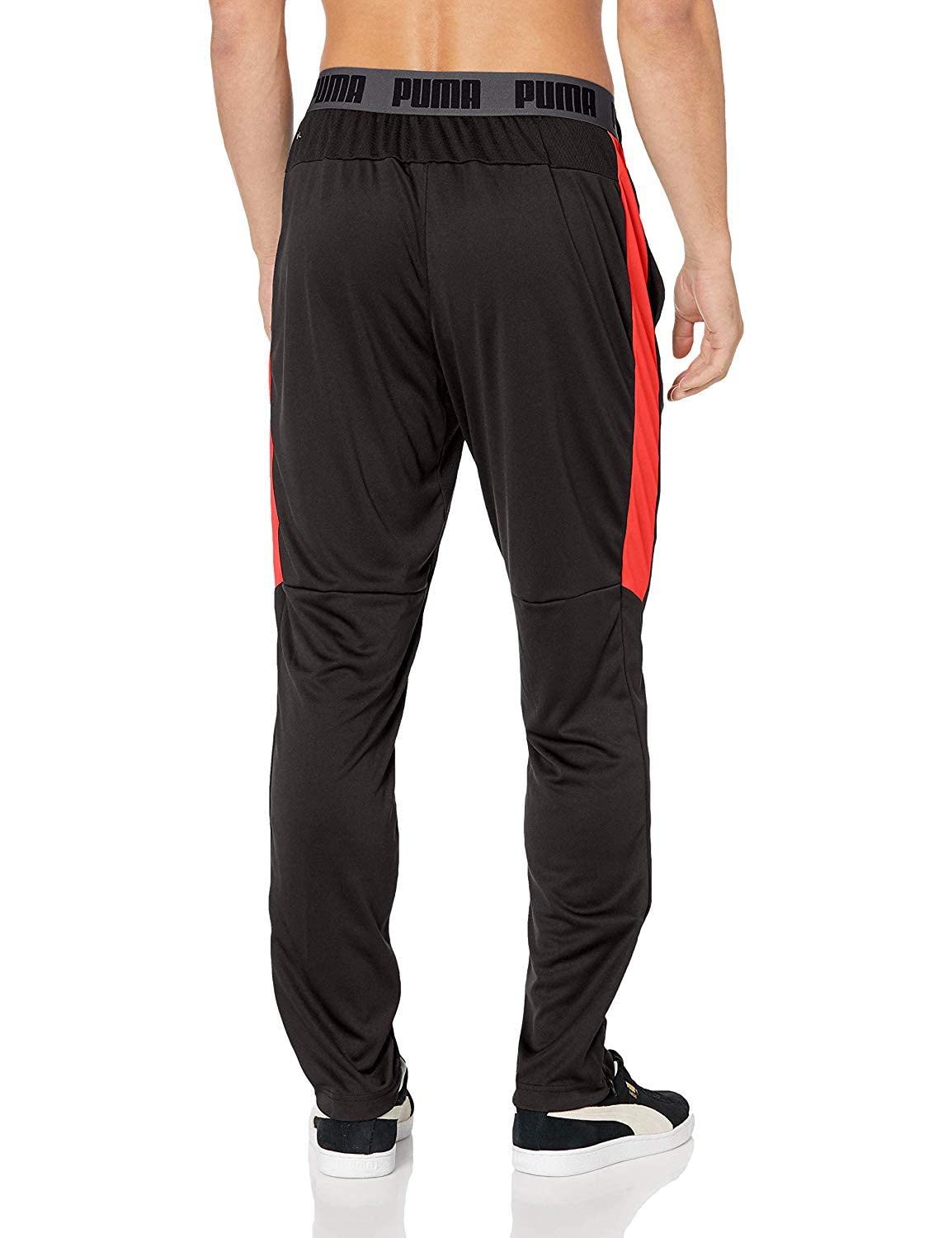 PUMA mens Speed Pants, Black/Red, Large US