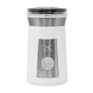 kalorik modern multifunctional coffee & spice grinder, white and stainless steel