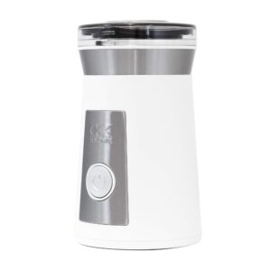 Kalorik Modern Multifunctional Coffee & Spice Grinder, White and Stainless Steel