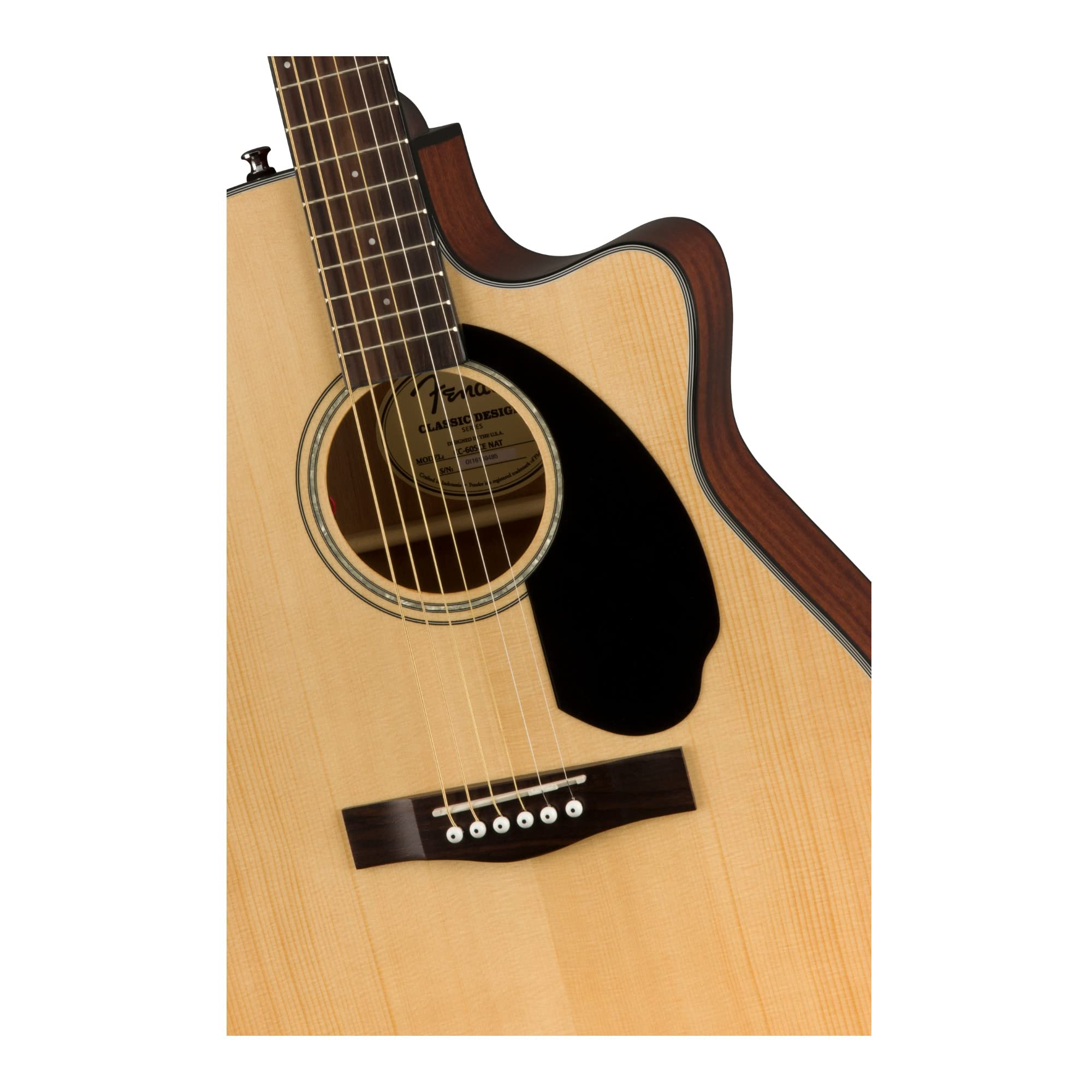 Fender CC-60SCE Concert Cutaway Acoustic Guitar, with 2-Year Warranty, Natural