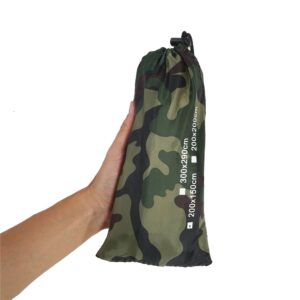 Waterproof Camping Ultralight Tent Tarp Multifunctional Camouflage Footprint Ground Sheet Mat for Ourdoor Picnic Blanket(2 X 1.5M)