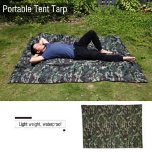 Waterproof Camping Ultralight Tent Tarp Multifunctional Camouflage Footprint Ground Sheet Mat for Ourdoor Picnic Blanket(2 X 1.5M)