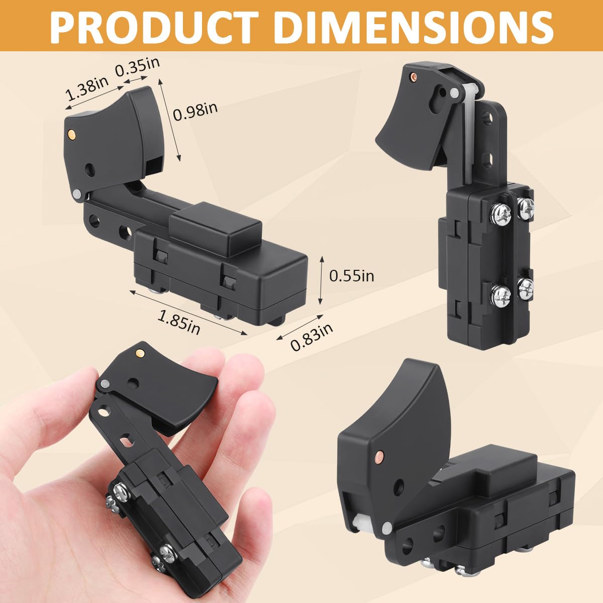 EAGLEGGO SW77 Trigger Switch Replacement Part for Replaces Skil Bosch Circular Saw 2610321608 HD77 or HD77M, Ryobi & Ridgid 760245002 Electric Saw Switch