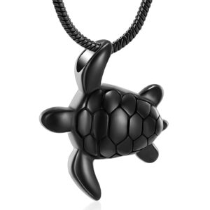 imrsanl sea turtle cremation jewelry for ashes necklace keepsake memorial urns pendant jewellery for pets/human (black)