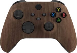 xbox modded rapid fire soft touch controller - includes largest variety of modes -jump shot, drop shot, quick aim, auto aim, quick scope - master mod - wood - (woodgrain)