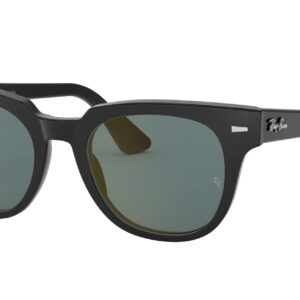 Ray-Ban Rb2168 Meteor Square Sunglasses, Black/Polarized Blue Mirrored Gold, 50 mm