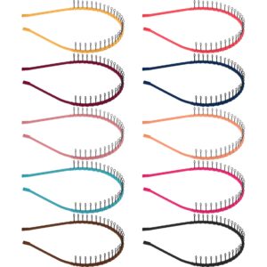 Zhanmai 10 Pieces Unisex Metal Hairband Teeth Comb Hair Hoop Headband Hair Accessories