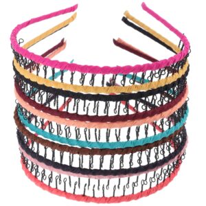 Zhanmai 10 Pieces Unisex Metal Hairband Teeth Comb Hair Hoop Headband Hair Accessories