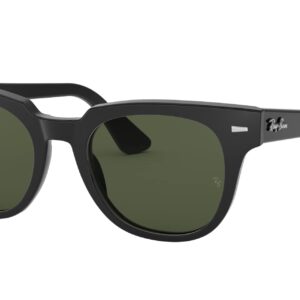 Ray-Ban RB2168 Meteor Square Sunglasses, Black/G-15 Green, 50 mm