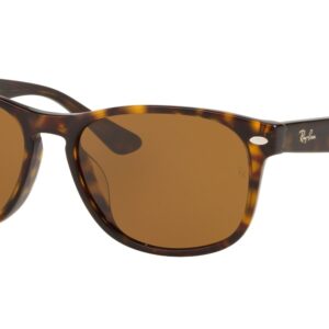 Ray-Ban Rb2184f Low Bridge Fit Square Sunglasses, Tortoise/B-15 Brown, 57 mm