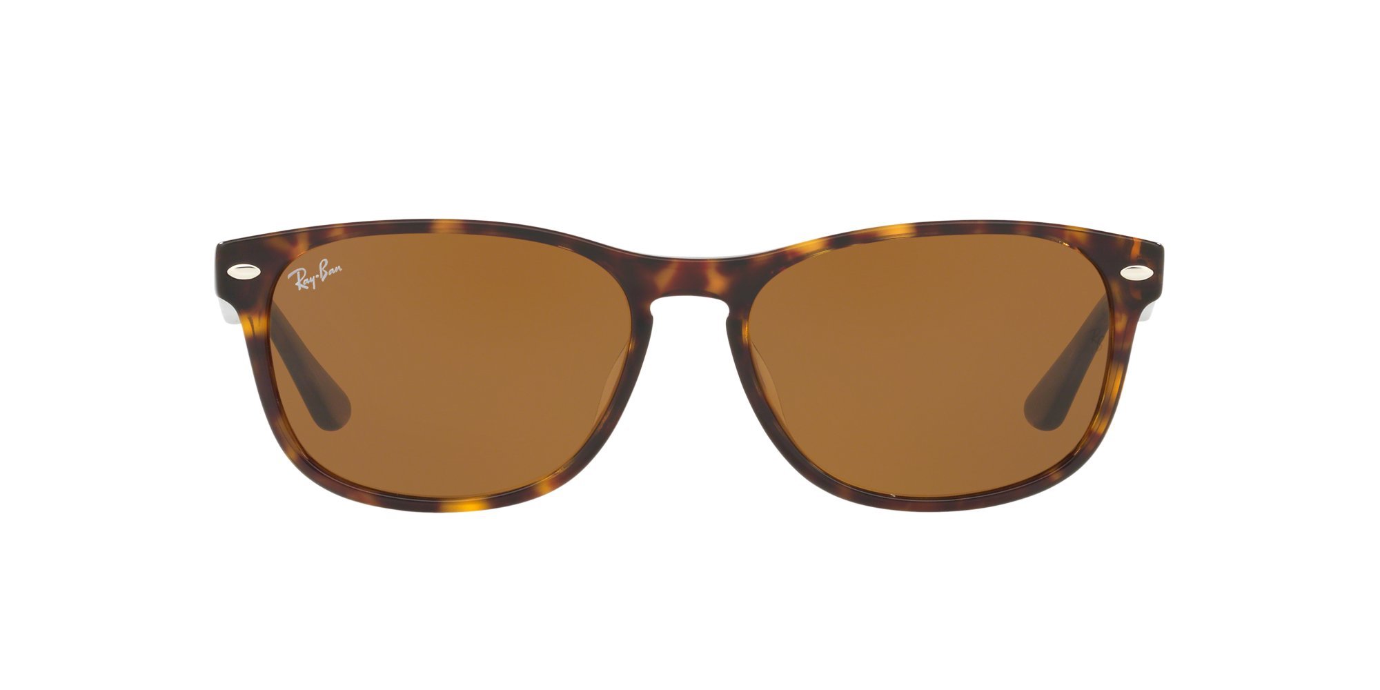 Ray-Ban Rb2184f Low Bridge Fit Square Sunglasses, Tortoise/B-15 Brown, 57 mm