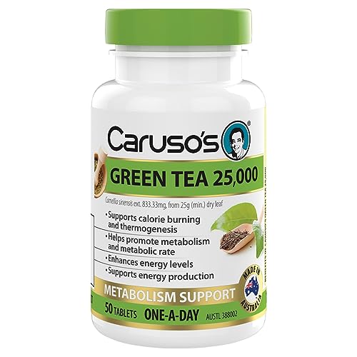 Carusos Natural Health One a Day Green Tea 50 Tablets