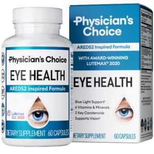 areds 2 eye vitamins - lutein, zeaxanthin & bilberry extract - supports eye strain, dry eyes, and vision health - 2 award-winning clinically proven eye vitamin ingredients - carotenoid blend