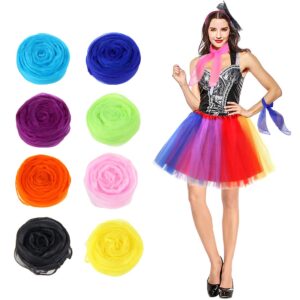 IETANG 10 Pieces 1950's Retro Classic Chiffon Scarves Hemmed Square Sheer Neck Scarf Juggling Dance Scarf Set (Set A-10pc)