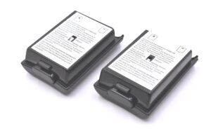 2pcs battery cover for microsoft xbox 360 wireless controller (black)