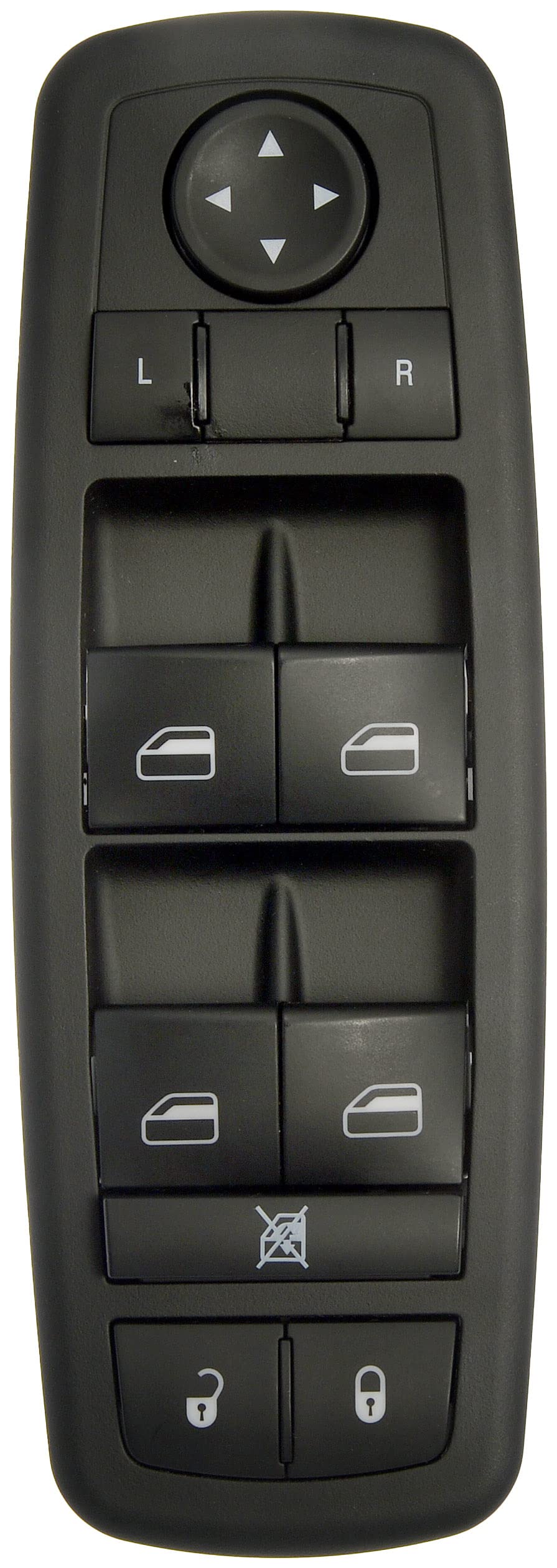 Dorman 901-497 Front Driver Side Master Window Switch Compatible with Select Chrysler / Dodge / Jeep Models Black