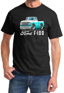 1959 ford f100 f-100 pickup truck full color design tshirtxl black