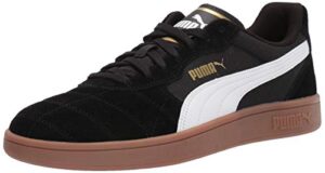 puma men's astro kick sneaker, black-white-teamgold/black, 11 m us