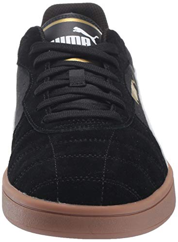 PUMA Men's Astro Kick Sneaker, Black-White-teamgold/Black, 11 M US