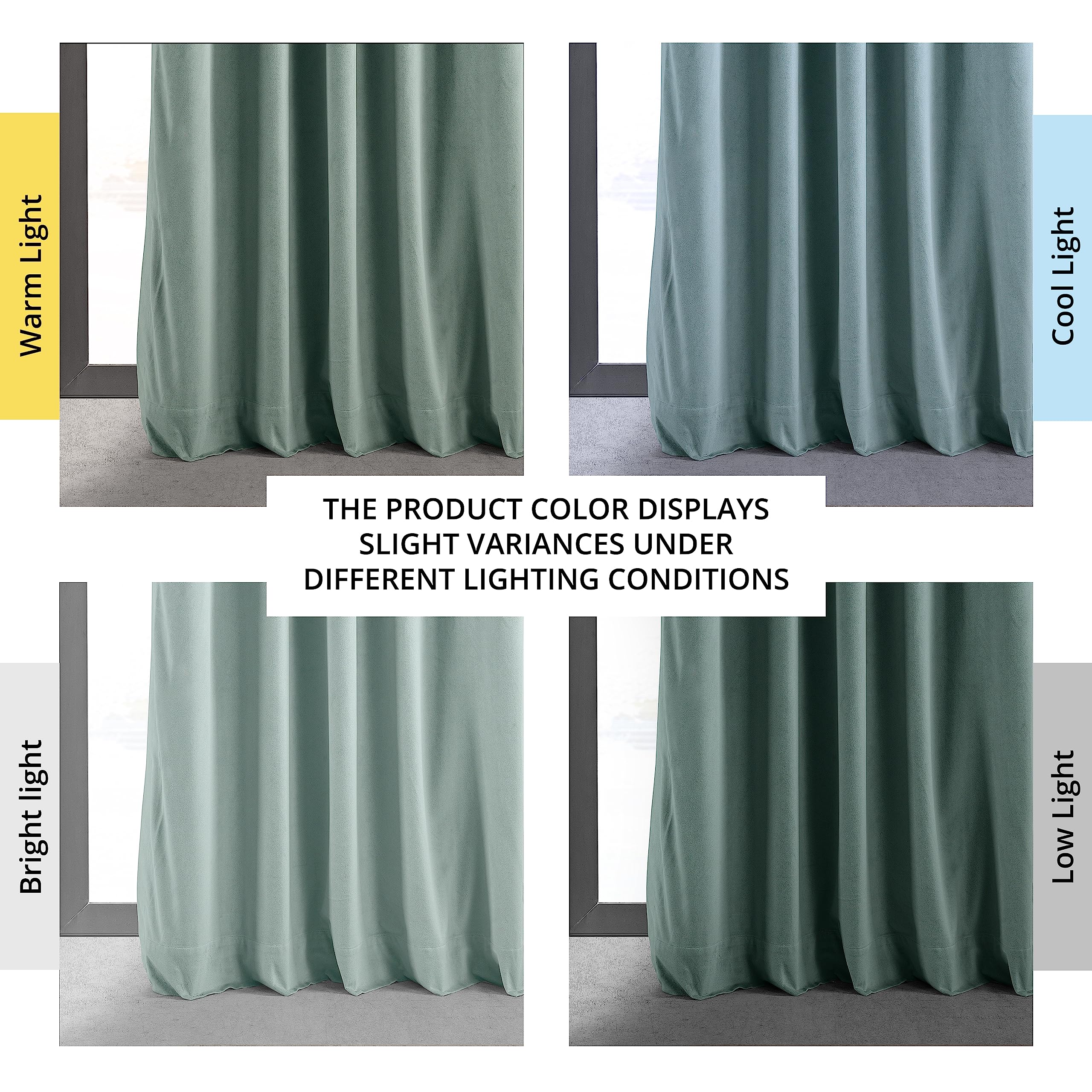 HPD Half Price Drapes Signature Velvet Thermal Blackout Curtains for Living Room 84 Inch Long (1 Panel) Rod Pocket Insulated Blackout Curtains for Bedroom Window Curtains, 50W x 84L, Skylark Blue