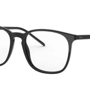 Ray-Ban RX5387 Square Prescription Eyeglass Frames, Black/Demo Lens, 54 mm