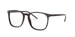 ray-ban rx5387 square prescription eyeglass frames, havana/demo lens, 54 mm