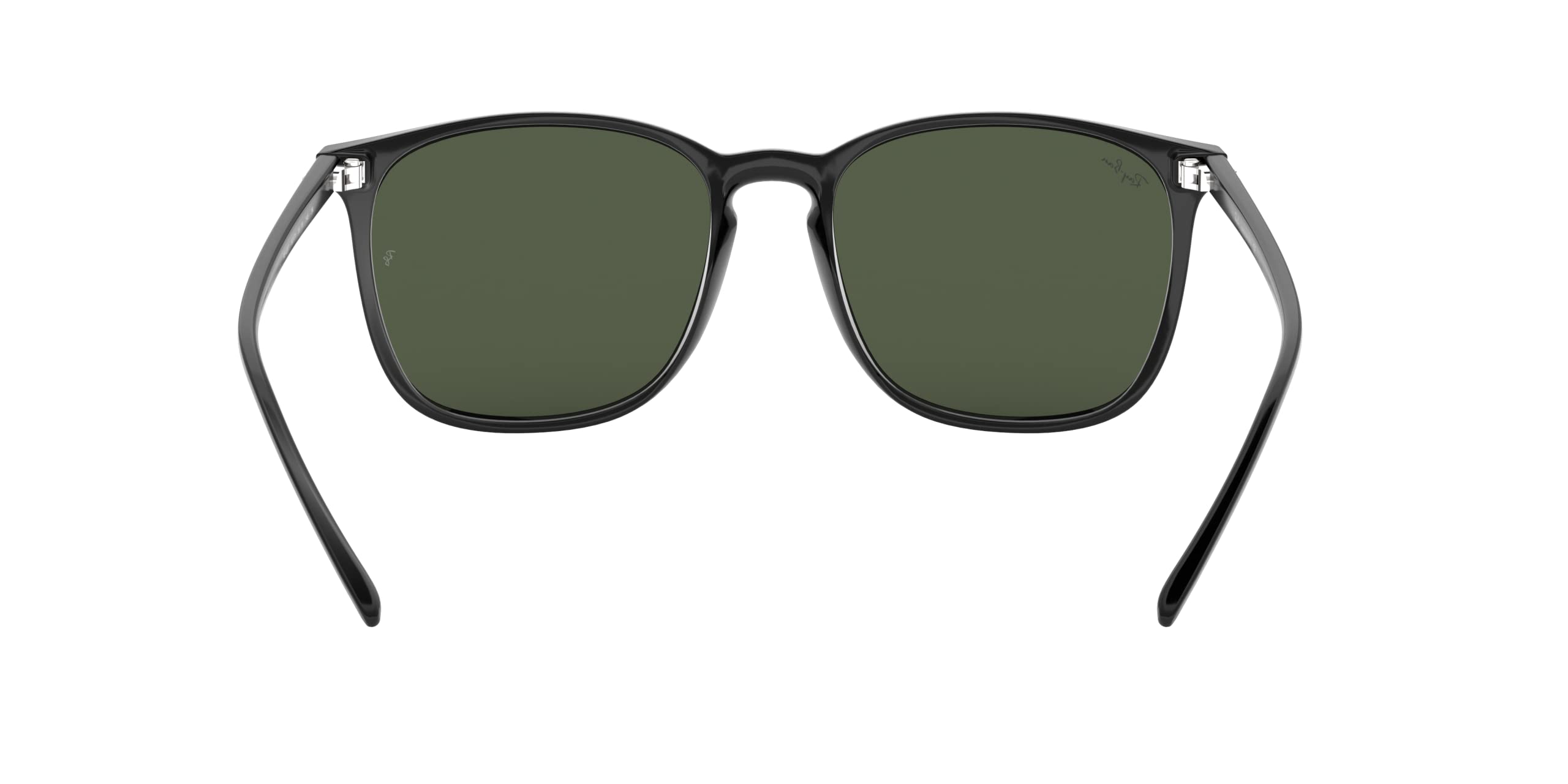 Ray-Ban RB4387 Square Sunglasses, Black/Dark Green, 56 mm