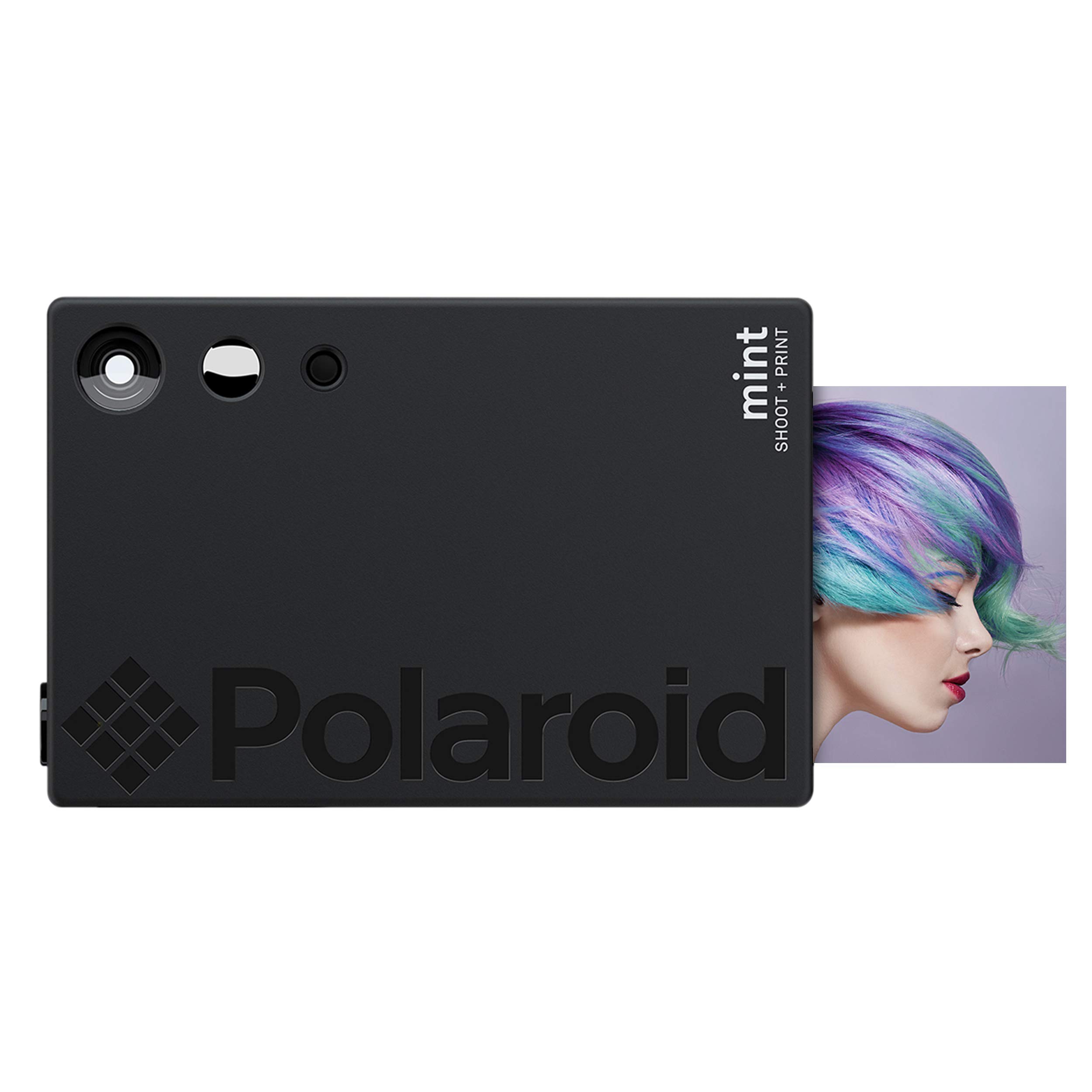 Zink Polaroid Mint Instant Print Digital Camera (Black), Prints on Zink 2x3 Sticky-Backed Photo Paper