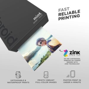 Zink Polaroid Mint Instant Print Digital Camera (Black), Prints on Zink 2x3 Sticky-Backed Photo Paper